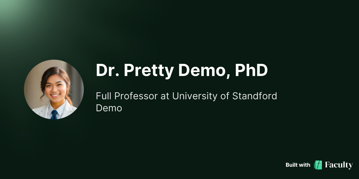 Dr. Pretty Demo, PhD